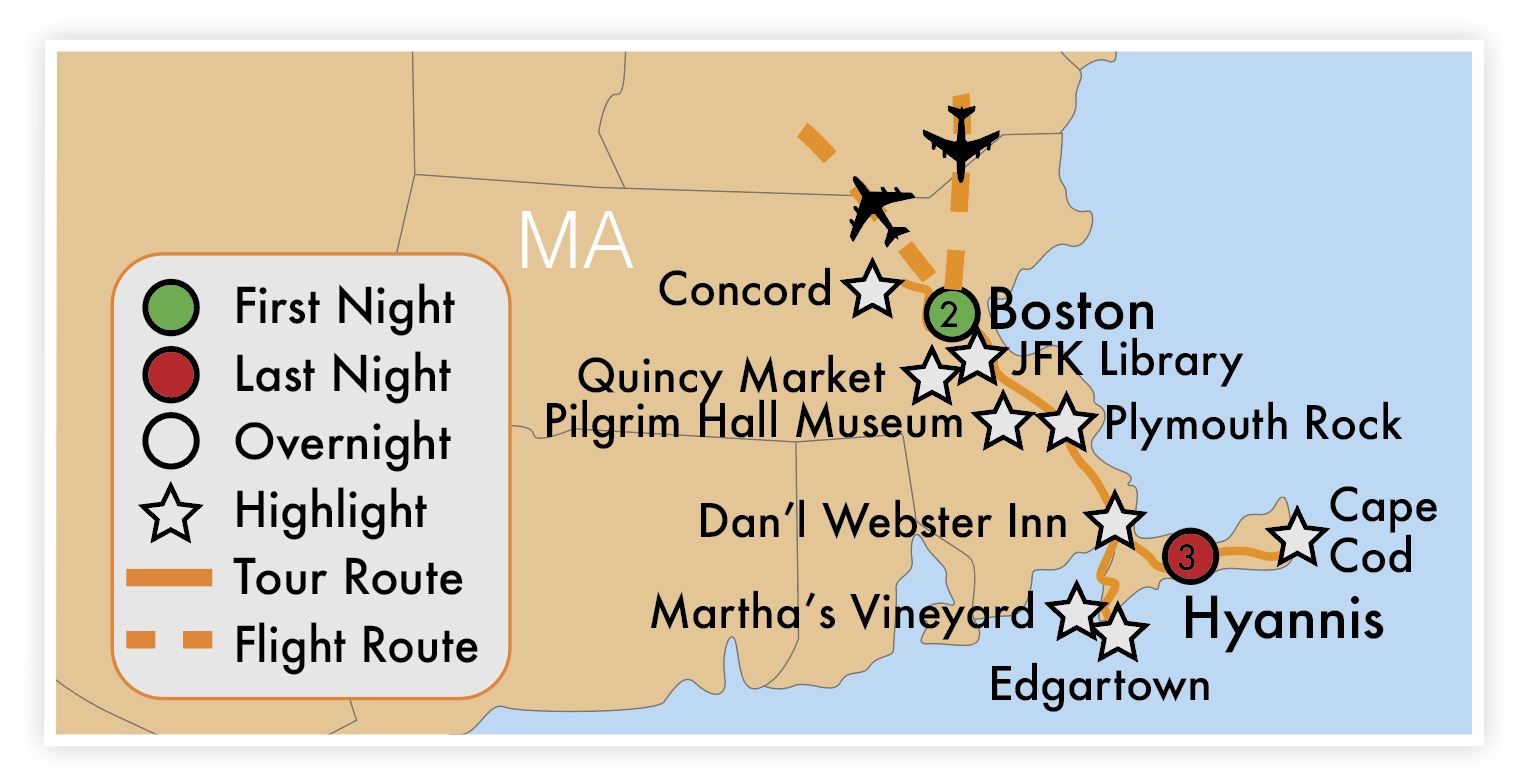 Boston, Cape Cod, & Martha's Vineyard (FLY) | Sunrise Tours